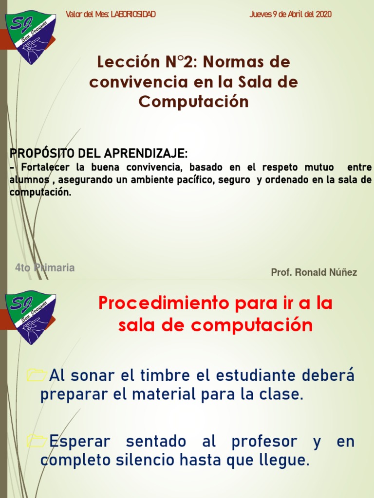 Actividad #2 de Computación Cuarto de Primaria San Joaquín 2020 | PDF ...