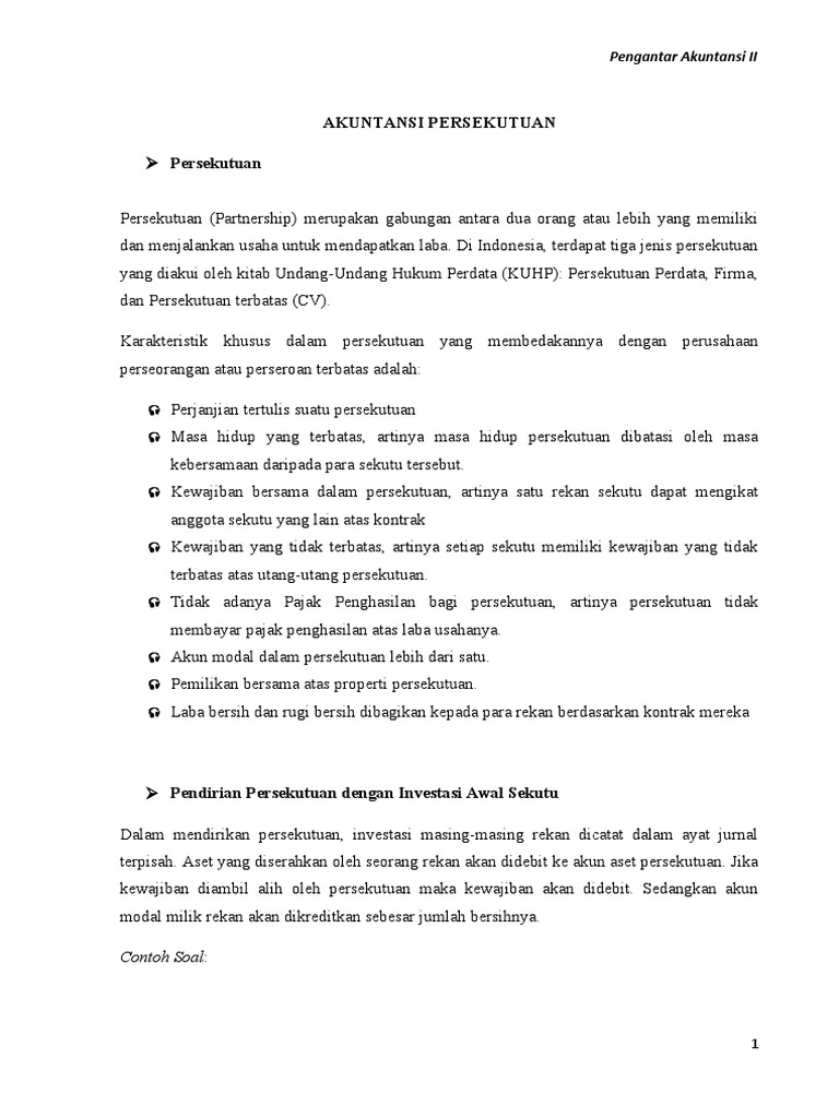 Akuntansi Untuk Persekutuan | PDF