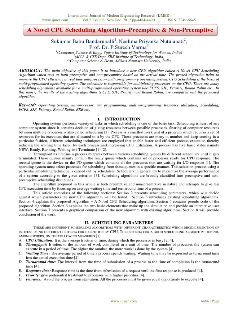 Algorithm Psudo Code For Scheduling Algorithm Pdf Pdf Scheduling Computing Computer Science 