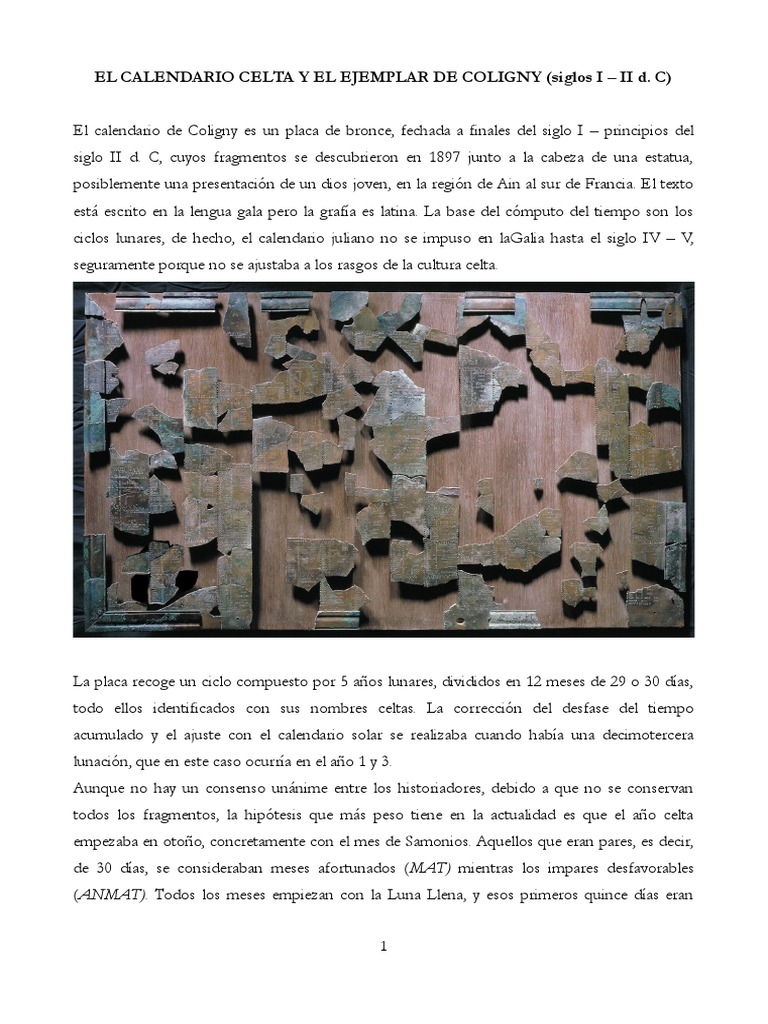 Calendario Coligny | PDF | Calendario | Astronomía