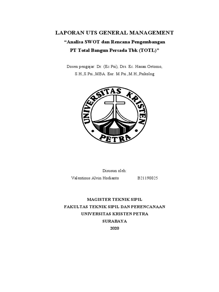 UTS GM Valentinus Alvin PDF | PDF