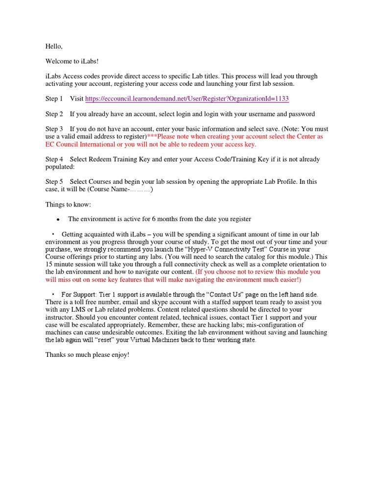 ILABS User Guide-Ceh | PDF