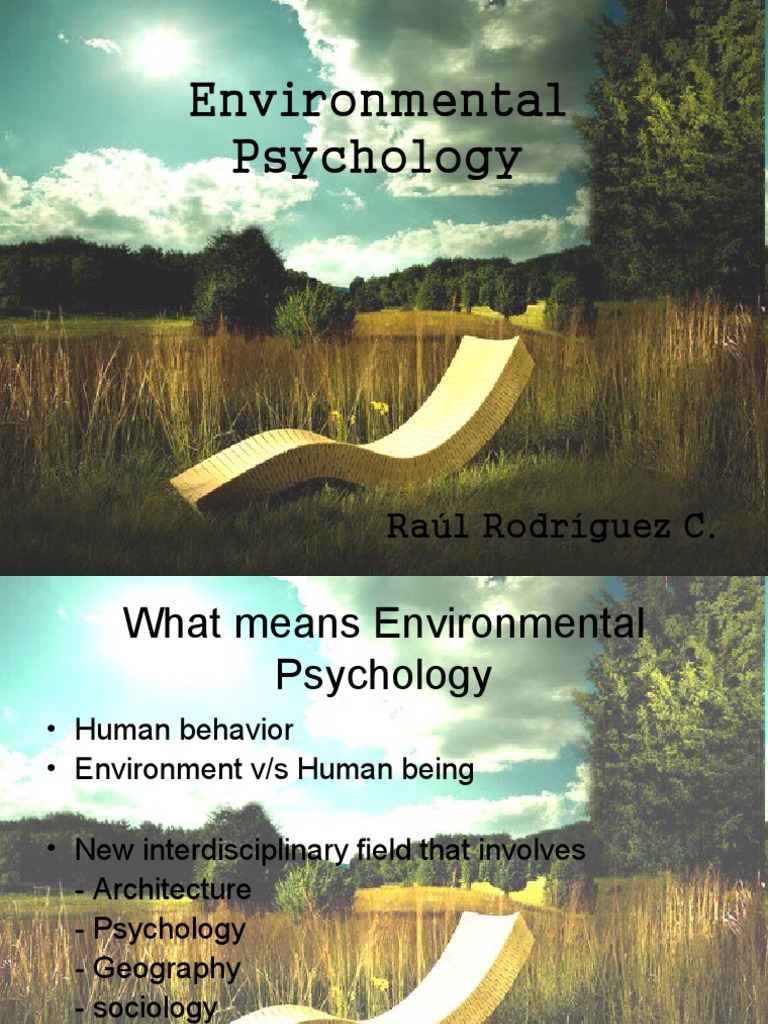 Understanding Environmental Psychology | PDF | Science & Mathematics