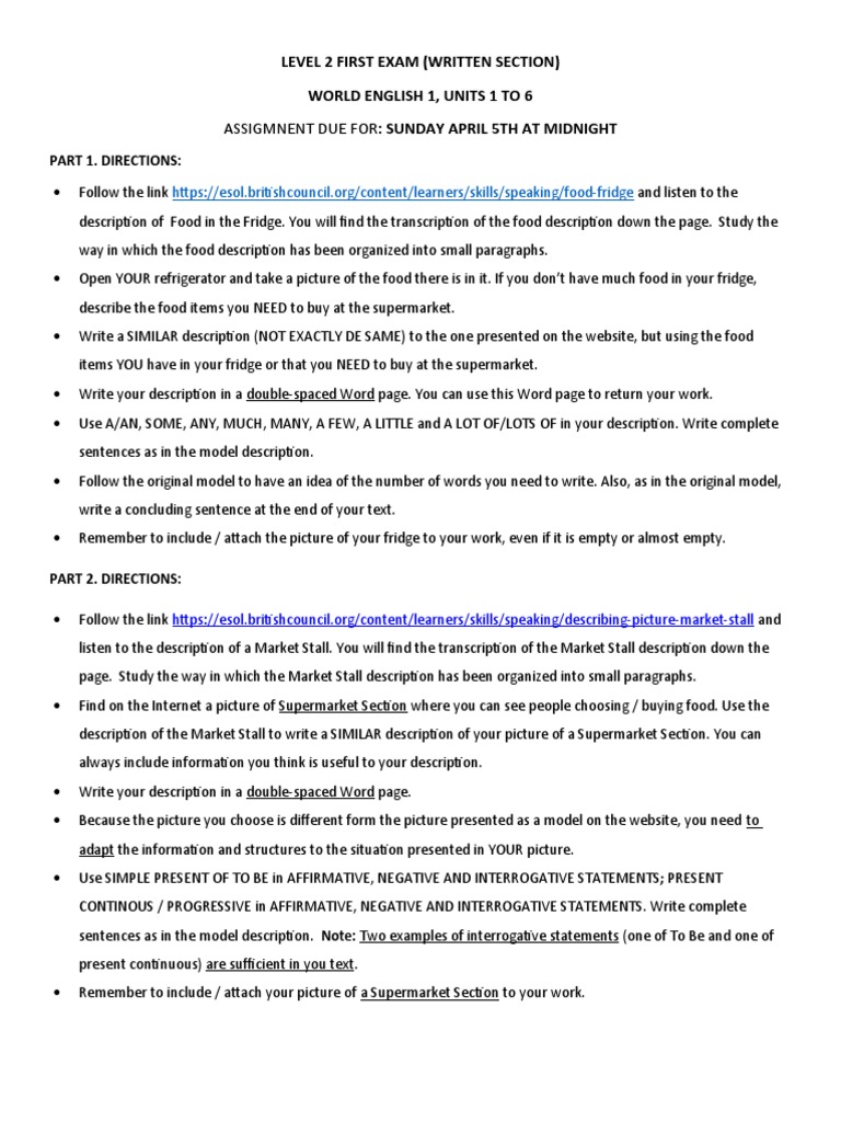 L2 First Exam Written April 5 2020 Pdf Morphology Languages