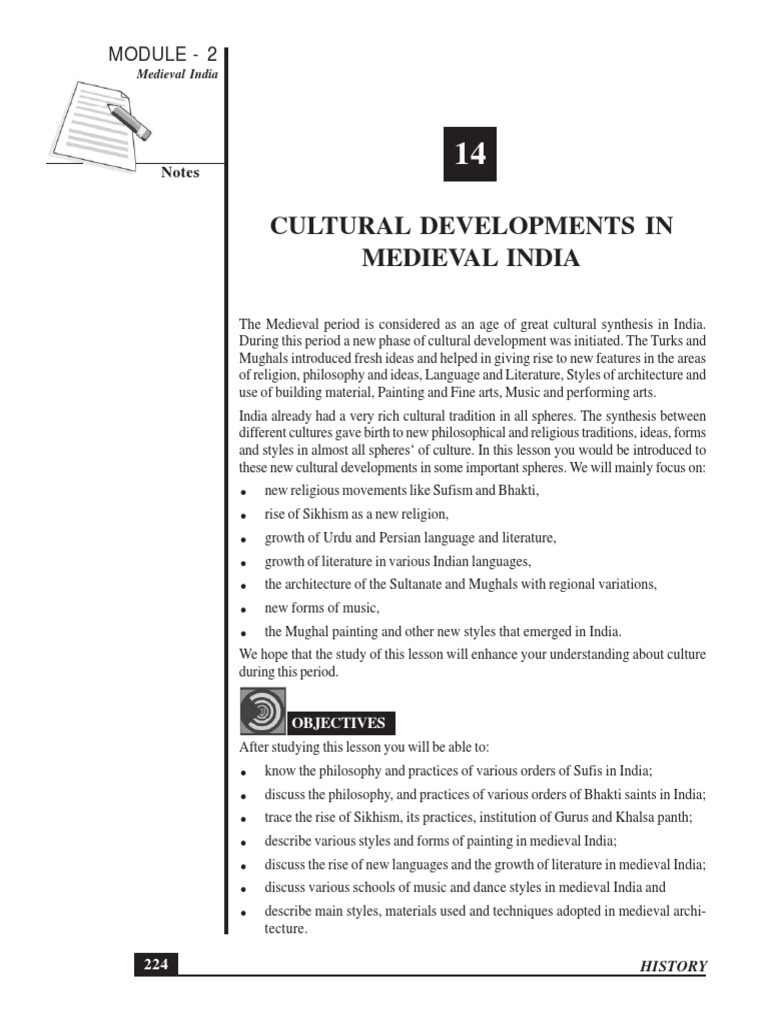 Cultural Developments in Medieval India: Module - 2 | PDF | Vaishnavism ...
