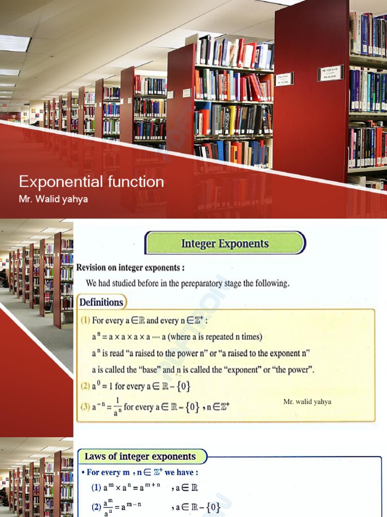 Exponential Functions and Radicals Guide | PDF | Exponentiation | Exponential Function