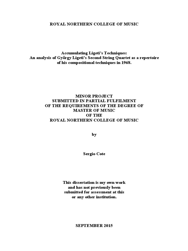 Analyzing Ligeti's Second String Quartet | PDF | Violin | Harmony