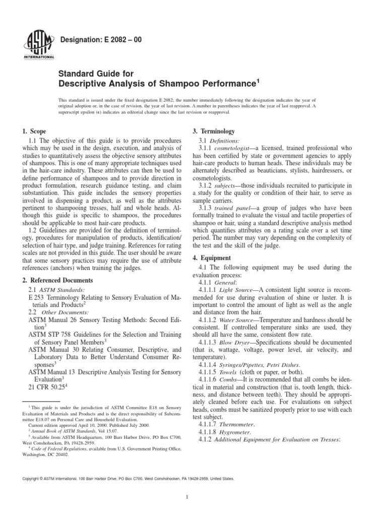 Astm e 2082 - 00 | PDF | Foam | Verification And Validation