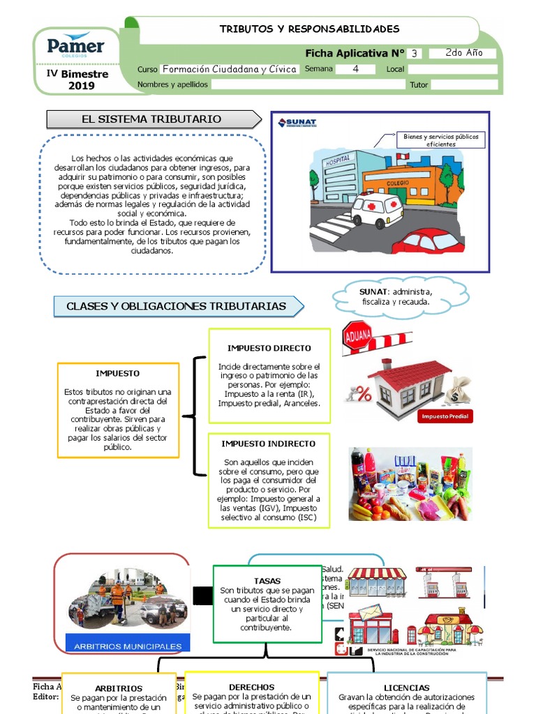 2do - FCC - IV - BIM - SEM - 4 - FICHA APLICA | PDF | Impuestos | Economias