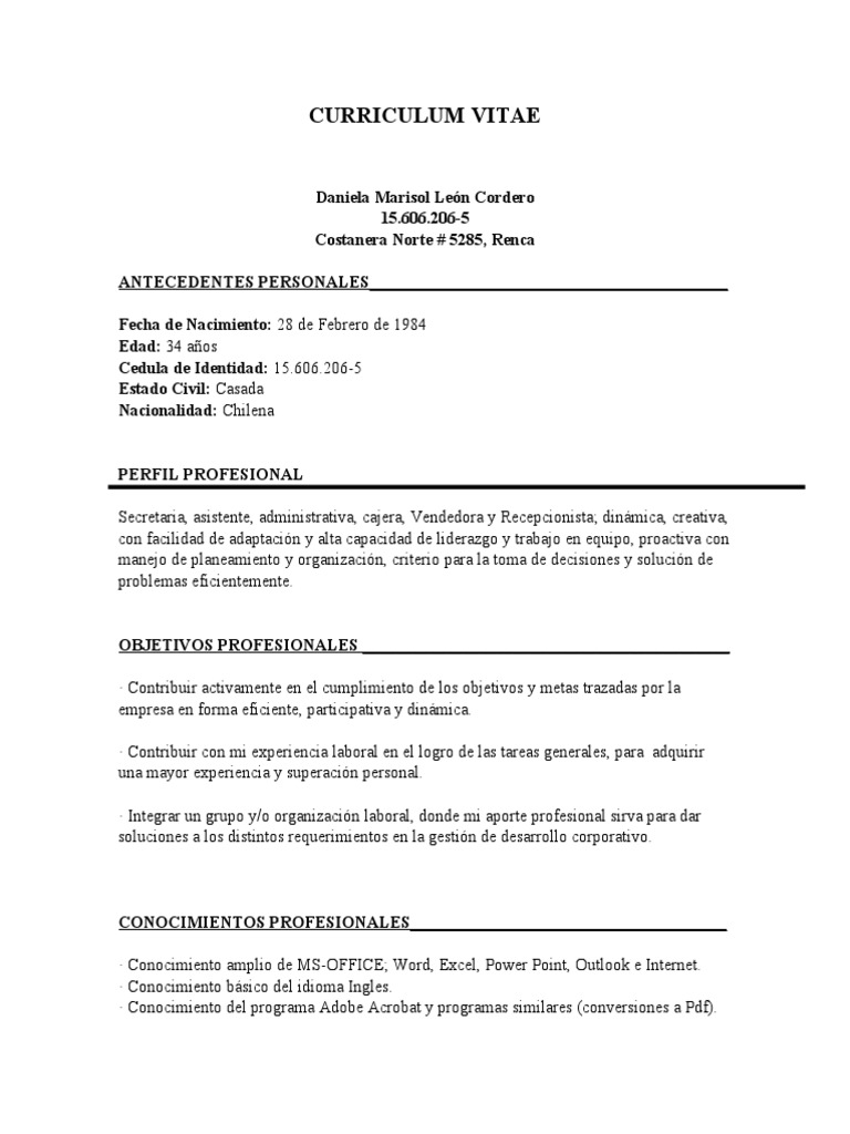 Formato Curriculum Vitae | PDF | Educación avanzada | Business
