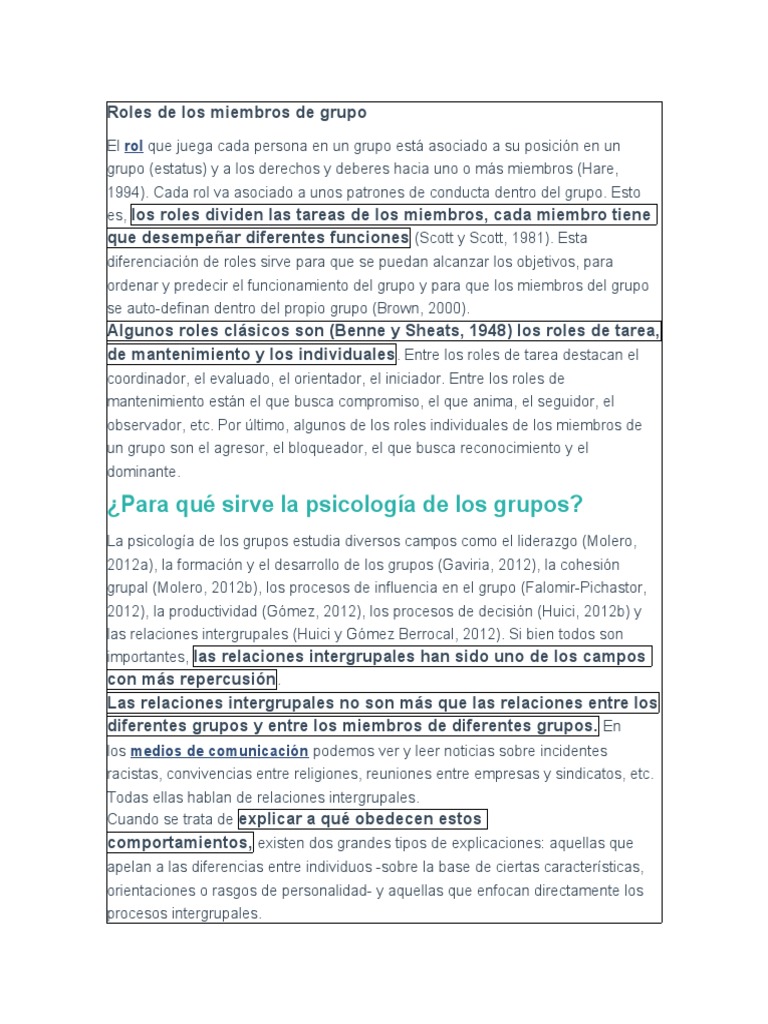 Roles de Los Miembros de Grupo | PDF | Conflicto (proceso) | Comportamiento