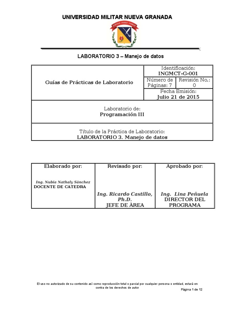 Laboratorio 3 - Estructuras de Datos | PDF | Entorno de desarrollo ...