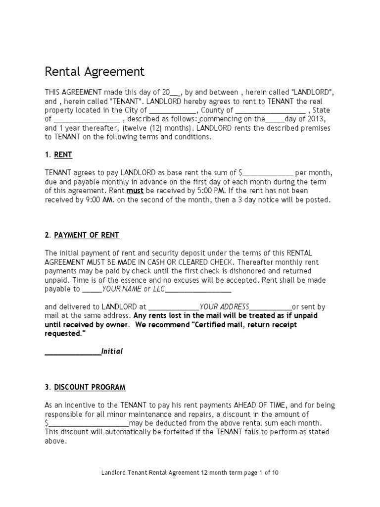 BP Rental - Agreement | Download Free PDF | Landlord | Leasehold Estate