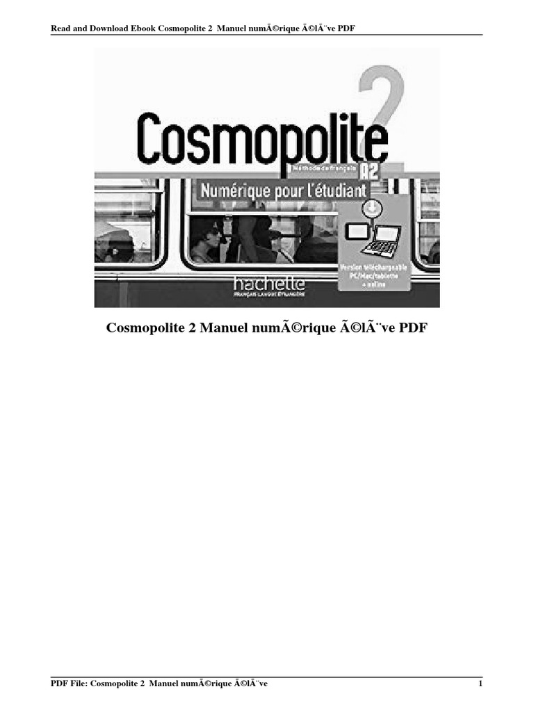 Read and Download Ebook Cosmopolite 2 Manuel Numã©Rique Ã©Lã Ve PDF | PDF | Science & Mathematics