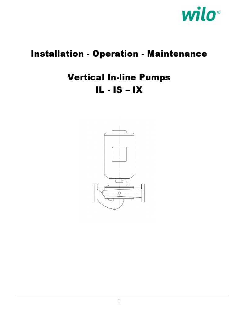 WILO IL-IS Manual | PDF | Pump | Valve