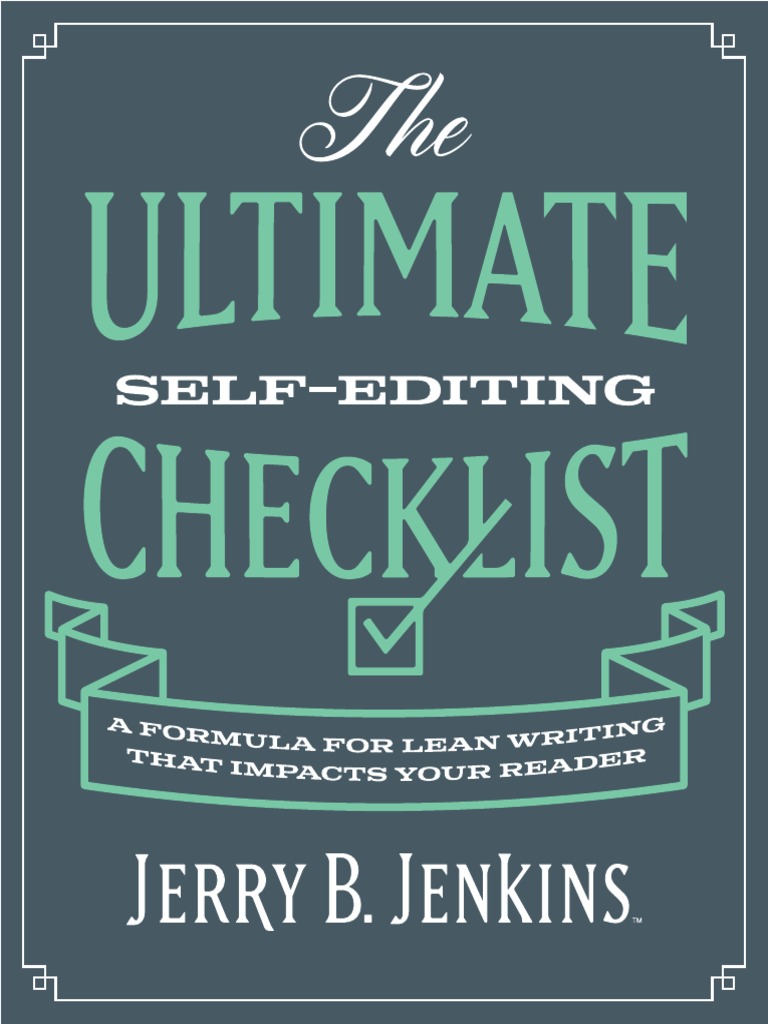 The Ultimate Self Editing Checklist by Jerry Jenkins PDF | PDF | Verb ...