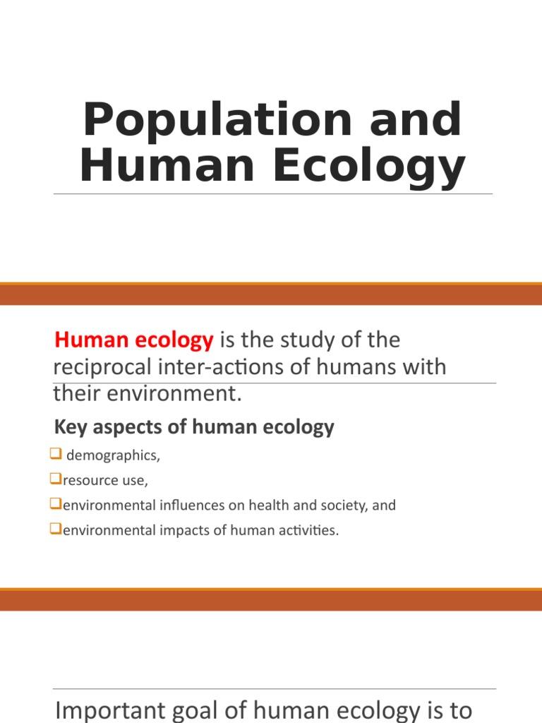 Population and Human Ecology | PDF | Ecology | Natural Environment