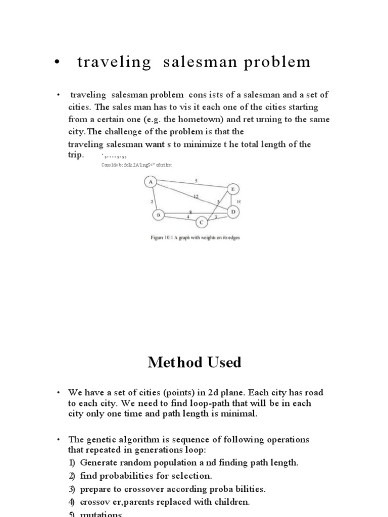 Traveling Salesman Problem Pdf Discrete Mathematics Algorithms
