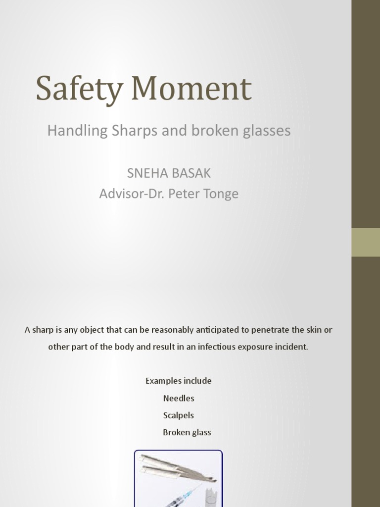 Safety Moment in Chemistry | PDF | Prevention | Medicine