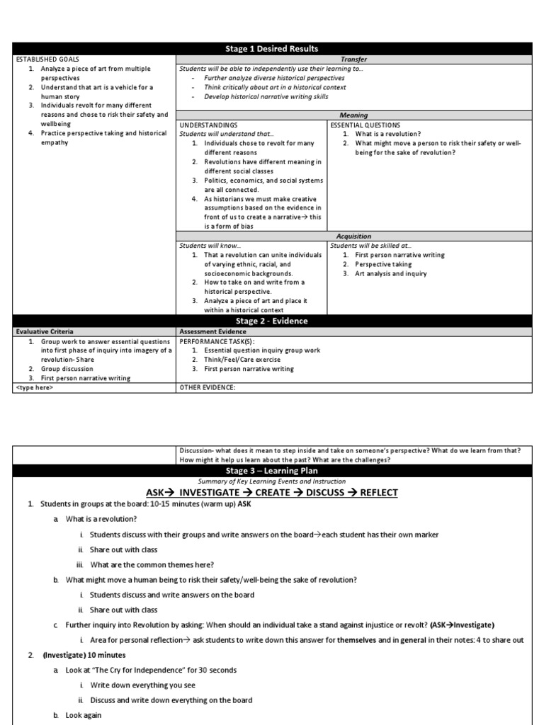 Inquiry in History Lesson | PDF | Narrative | Inquiry