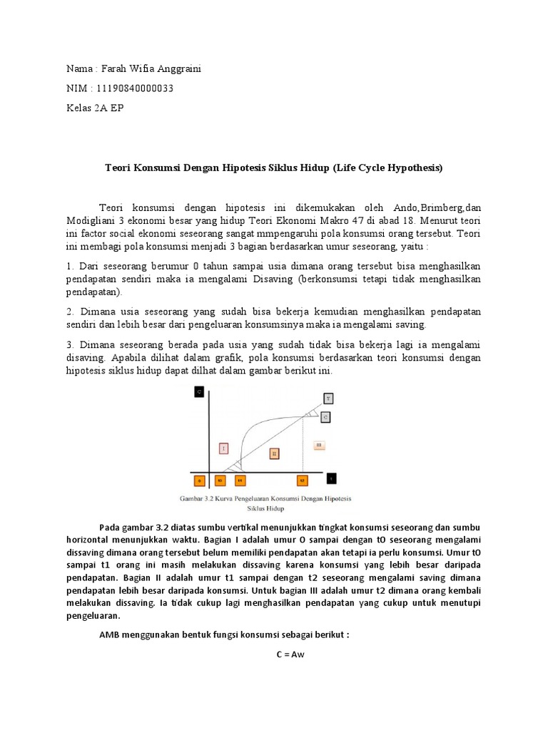 Teori Life Cycle Hypothesis | PDF