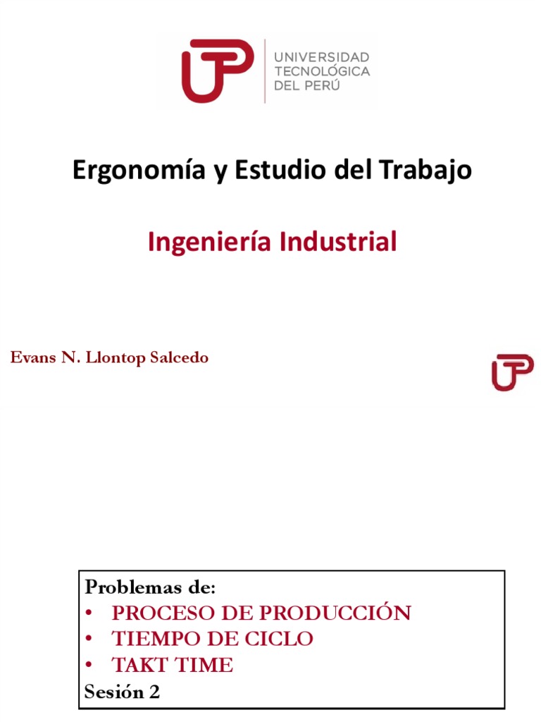 02a Sesion EET Procesos de Produccion. Tiempo de Ciclo. Takt Time | PDF | Producción y ...