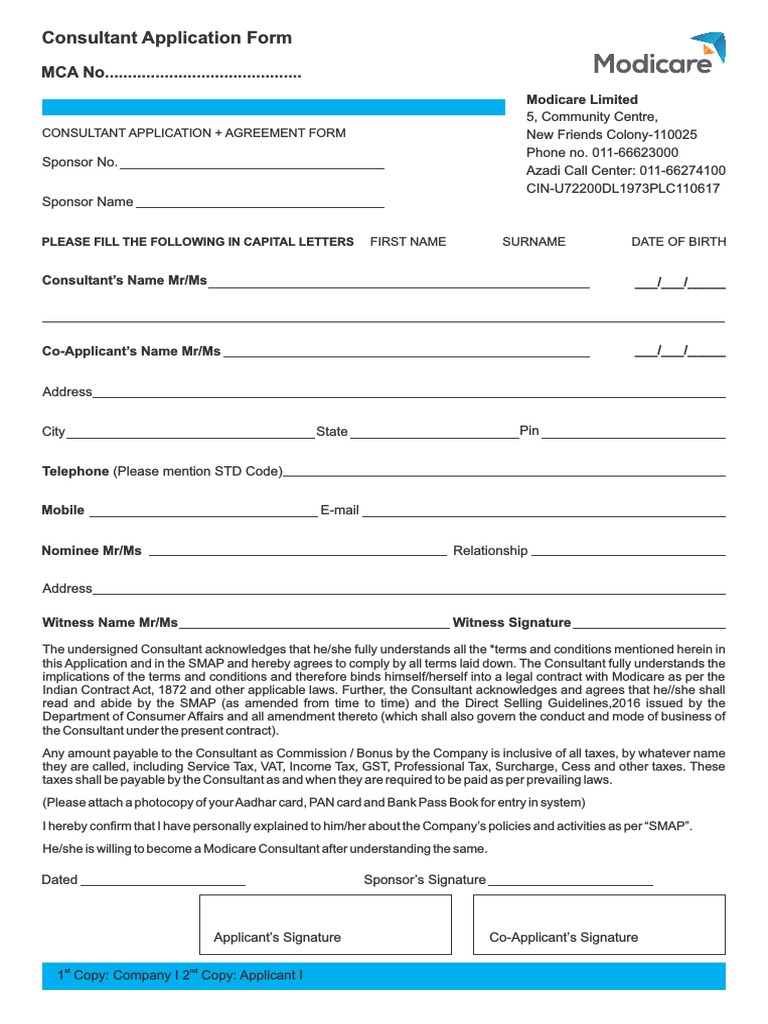 Consultant Application Form PDF | PDF | Medicare (United States ...