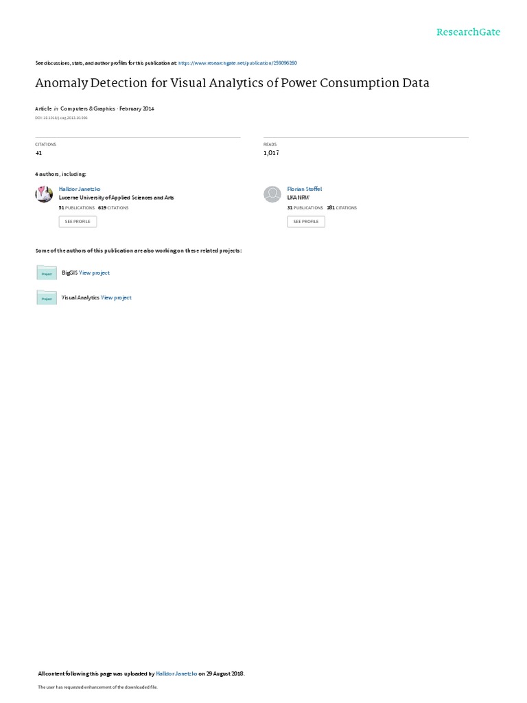 Anomaly Detection Using Visualisation | PDF | Time Series | Cluster Analysis