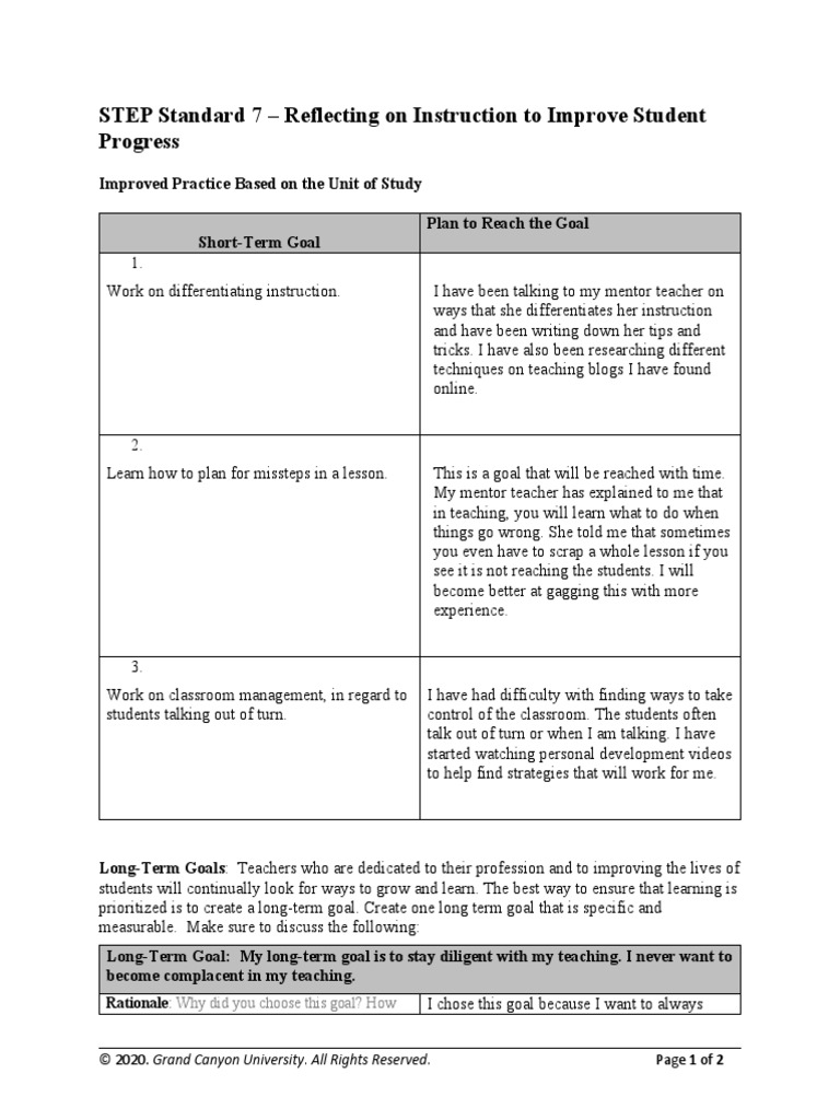 Step 7 | PDF | Goal | Mentorship