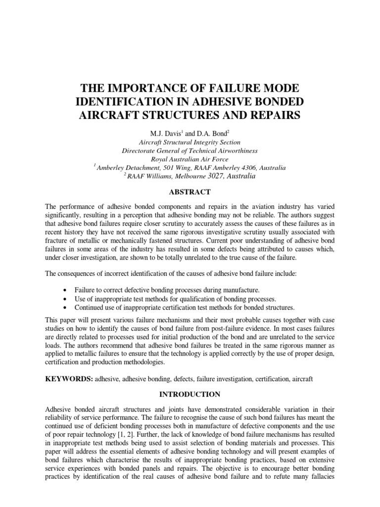 Adhesive Bond Failures | PDF | Adhesive | Adhesion