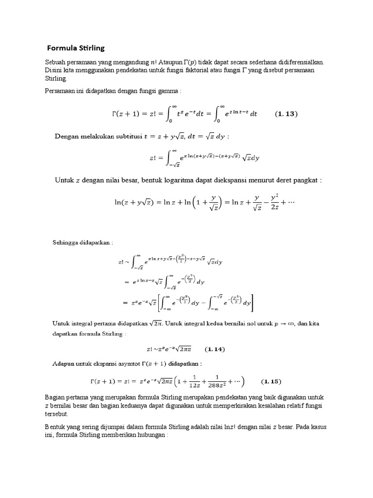 Formula Stirling | PDF