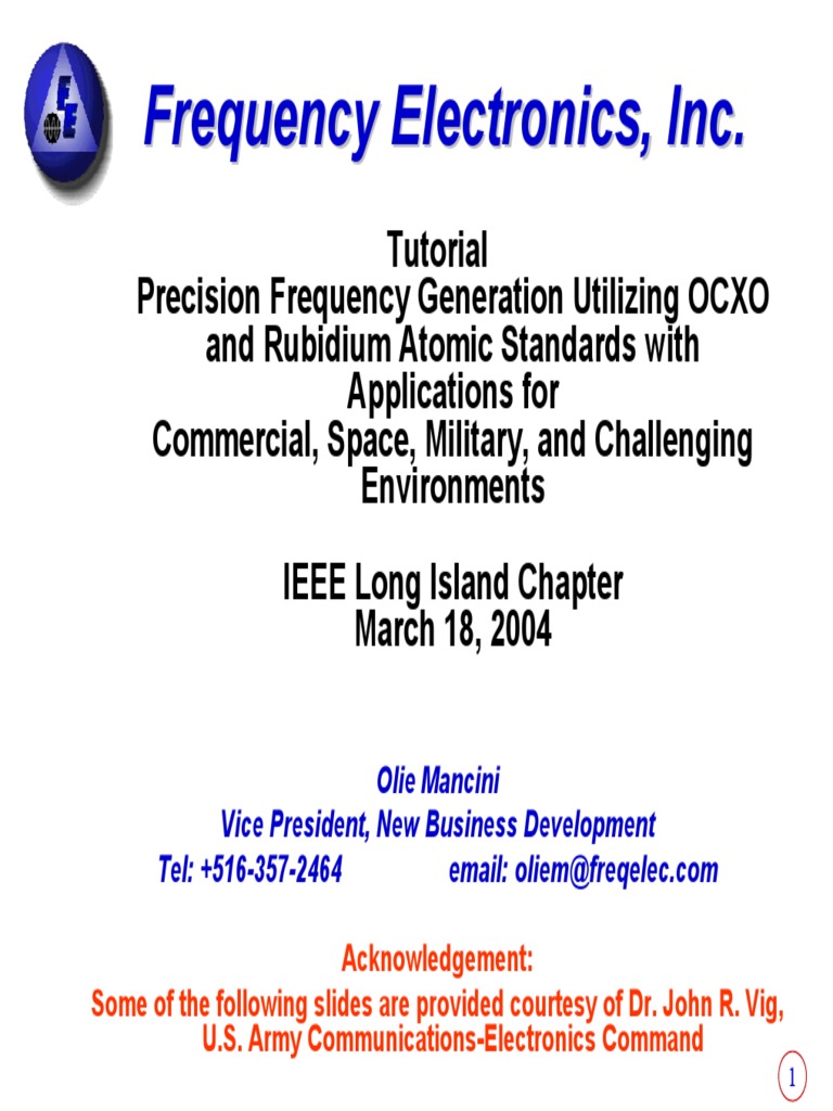 Precision Frequency Generation PDF | PDF | Electronics ...