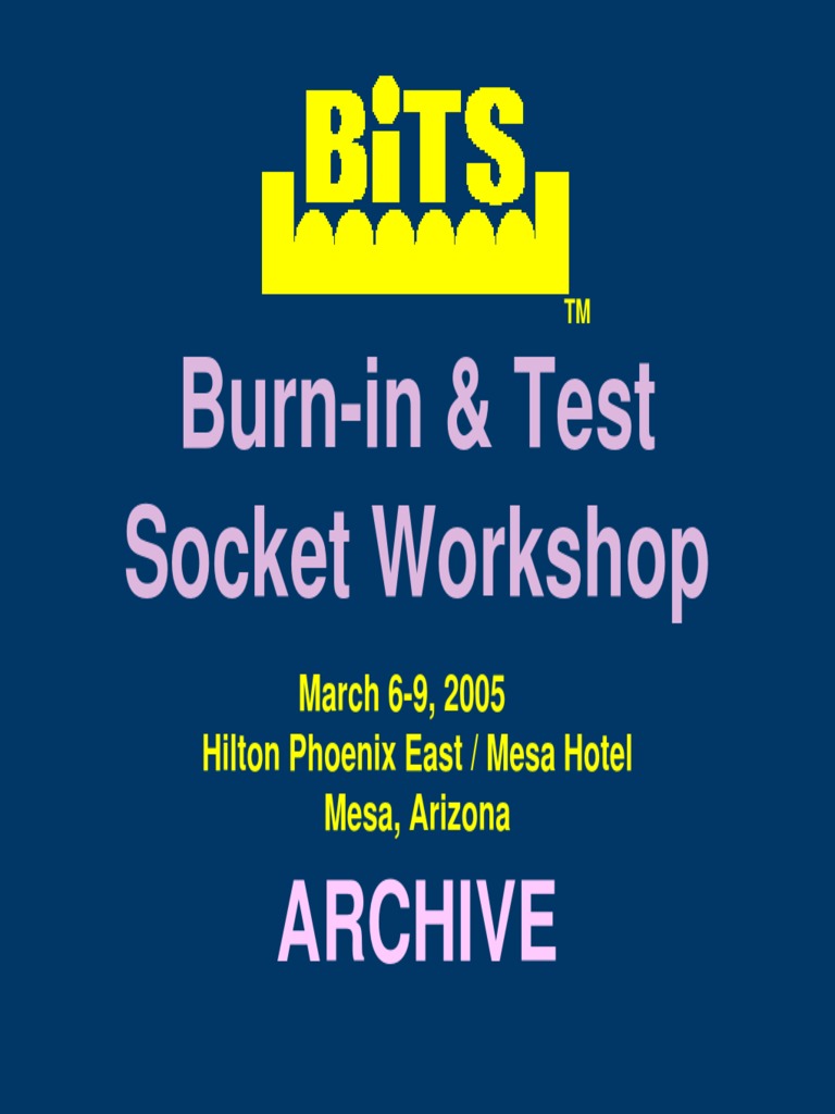 Burn-In & Test Socket Workshop: Archive | PDF | Decibel | Electrical ...