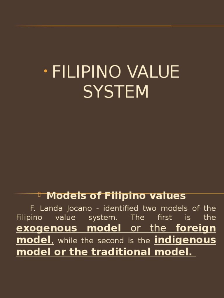 Filipino Value System | PDF | Value (Ethics) | Psychological Concepts