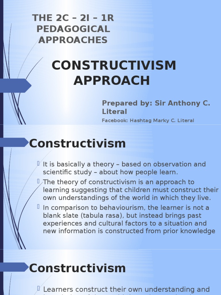 Constructivism Approach | PDF | Constructivism (Philosophy Of Education ...