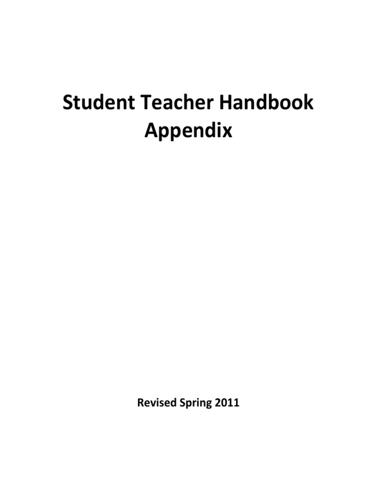 Handbook Appendix | PDF | Educational Assessment | Lesson Plan