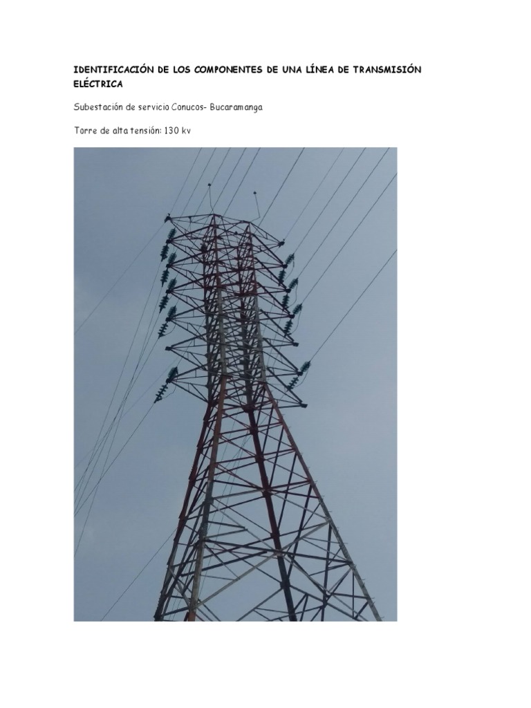 Componentes de una Línea de Transmisión Eléctrica | PDF
