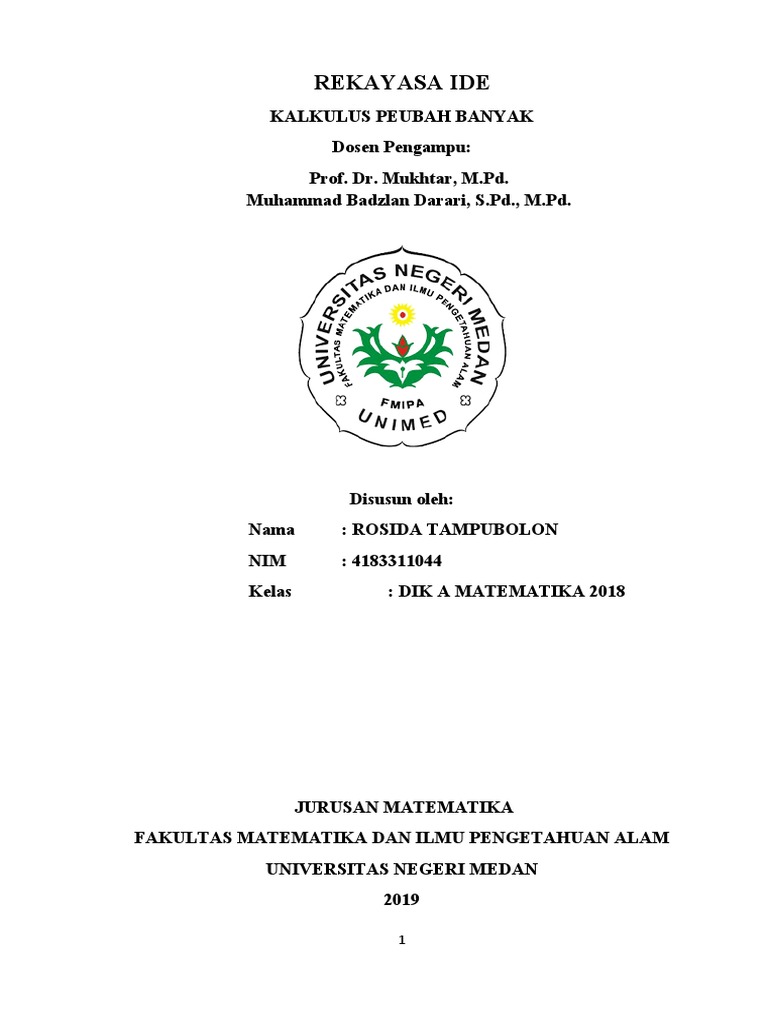 Ri Kalkulus Multivariabel Rosida | PDF