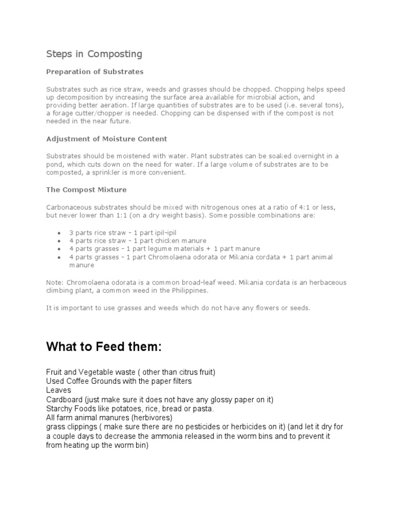 Preparing Effective Compost: Guidelines for Chopping, Moisturizing, and ...