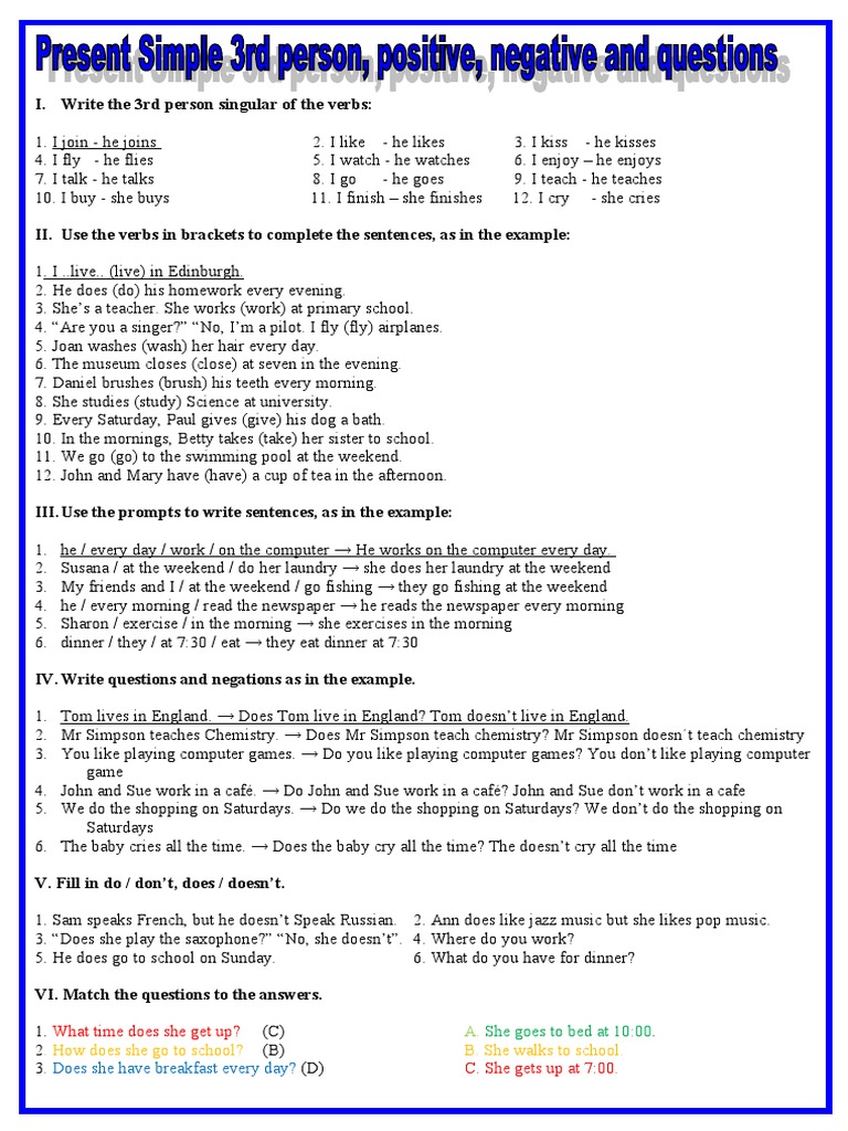Simple Present | PDF | Grammar | Syntax