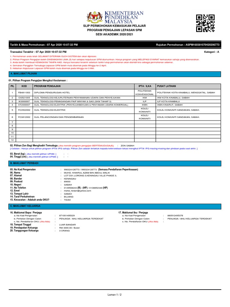 Muhd. Khairul Azam Bin Abdul Malik | PDF