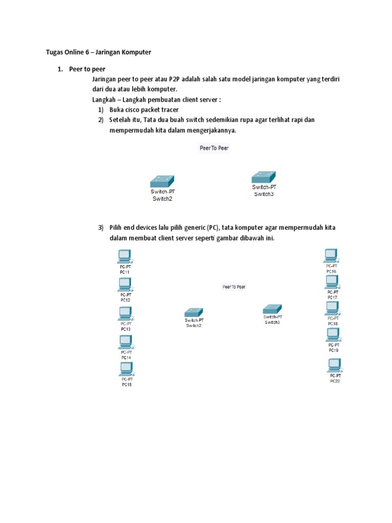 Langkah Langkah Membuat Jaringan p2p Dan Client Server Pada Cisco ...