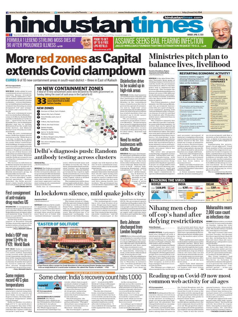 HT - Delhi 13 April 2020 PDF | PDF | Nature