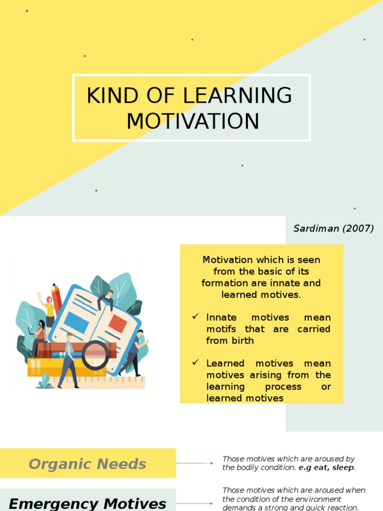 Learning Motivation | PDF | Instinct | Motivation
