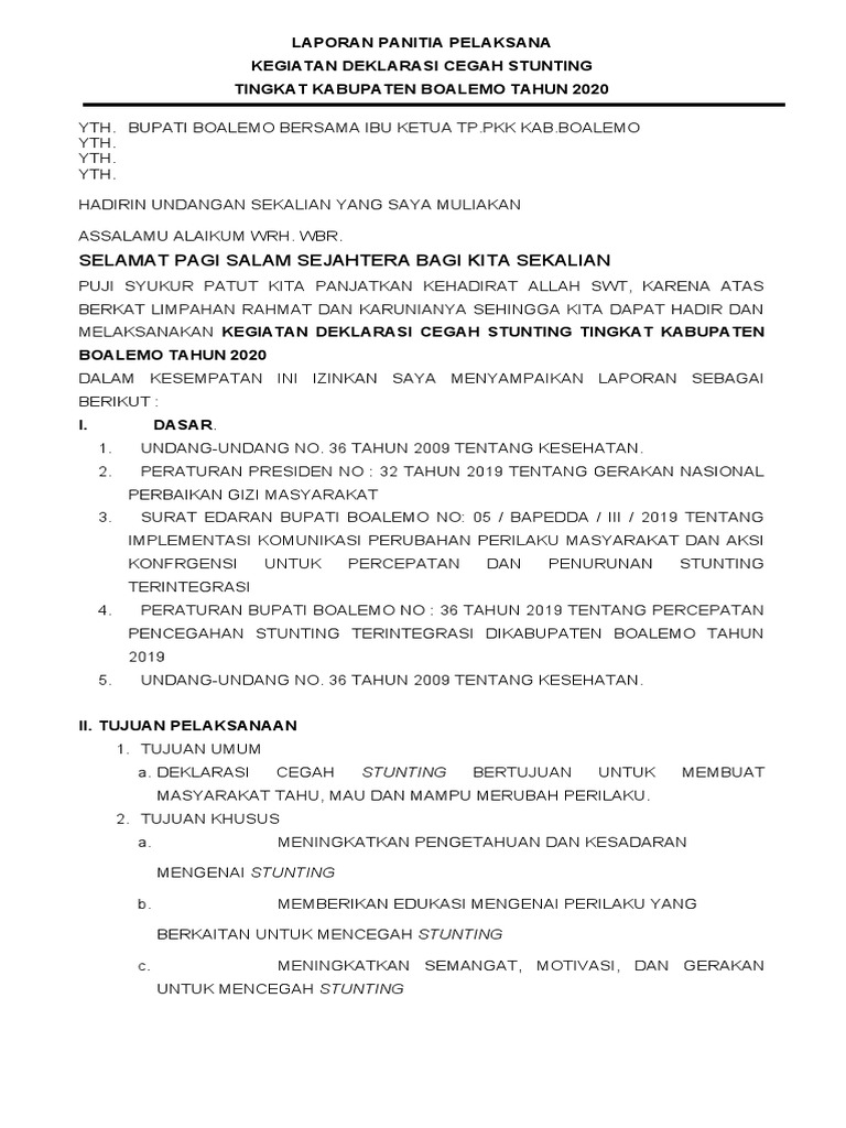 Laporan Panitia Pelaksana | PDF