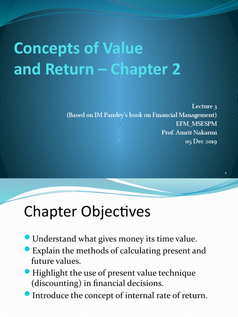 Concepts of Value and Return - Chapter 2 | PDF | Present Value | Discounting