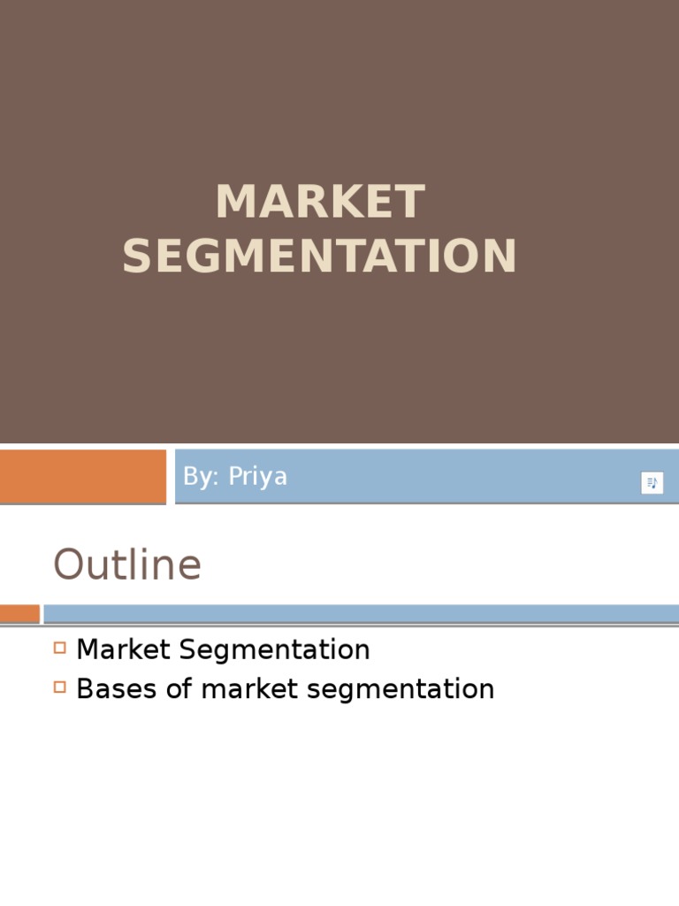 Market Segmentation - Main | PDF | Market Segmentation | Market (Economics)