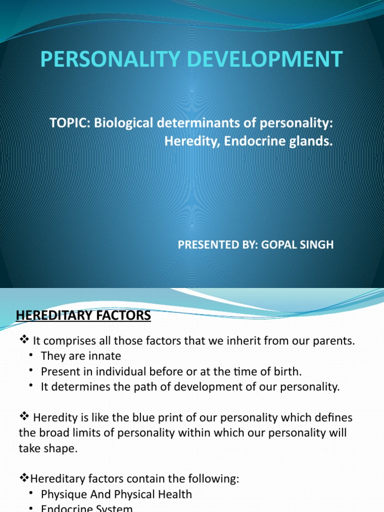 Biological Factors in Personality Development | PDF | Adrenal Gland ...