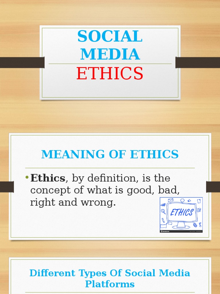 Social Media Ethics | PDF | Social Media | Popular Culture & Media Studies
