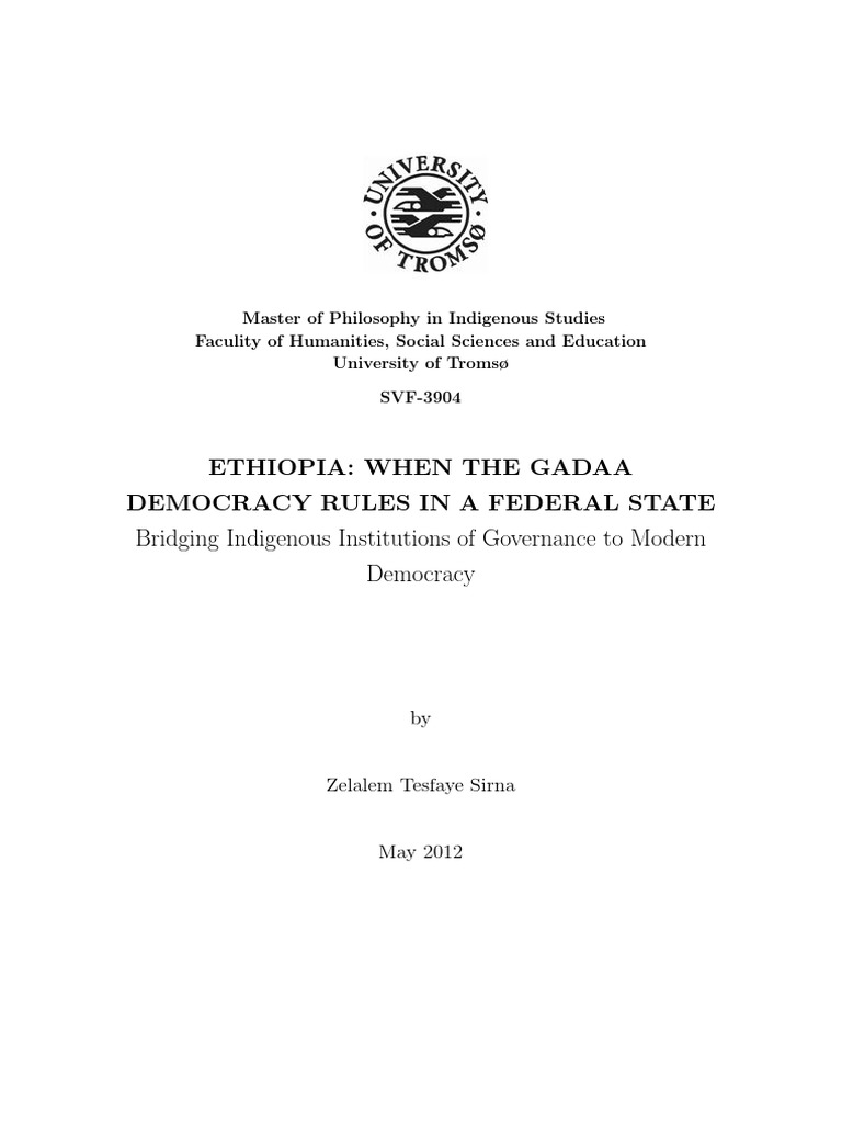 Oromo Gadaa System | PDF | Ethiopia | Governance